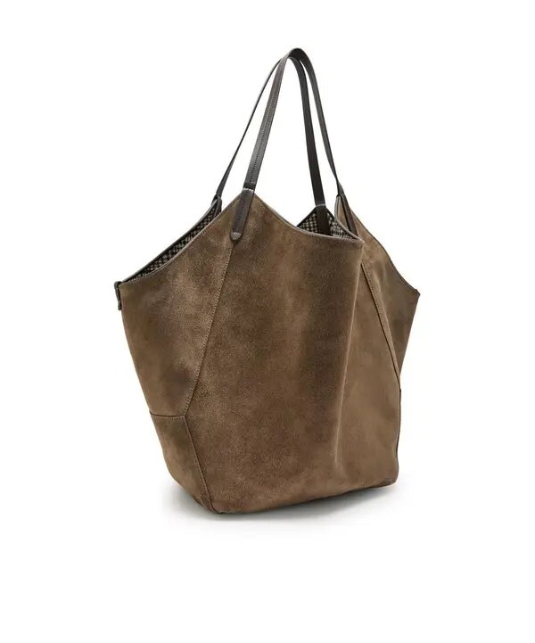 Brunello Cucinelli Reversible Suede Tote Bag