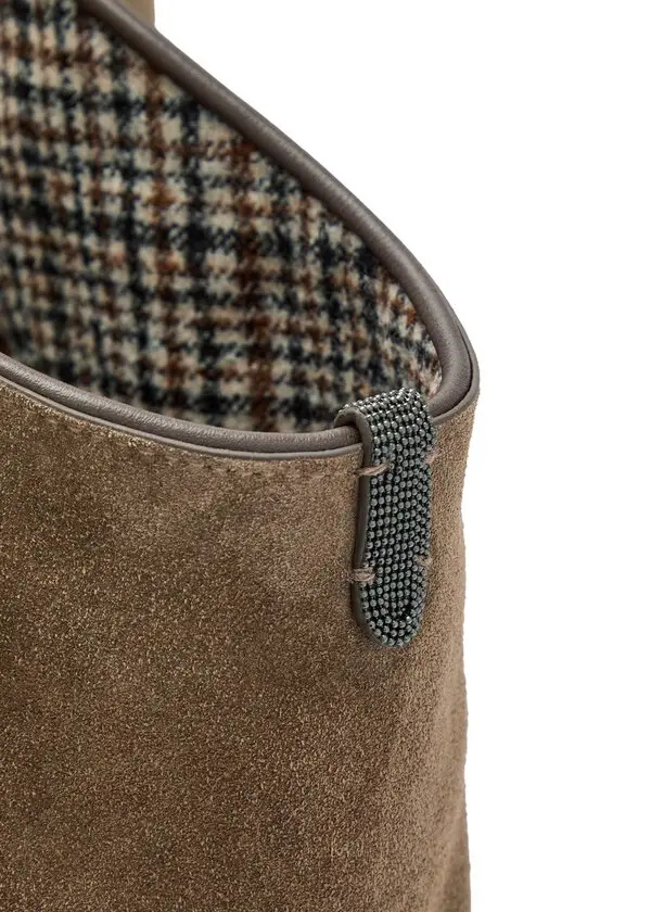 Brunello Cucinelli Reversible Suede Tote Bag