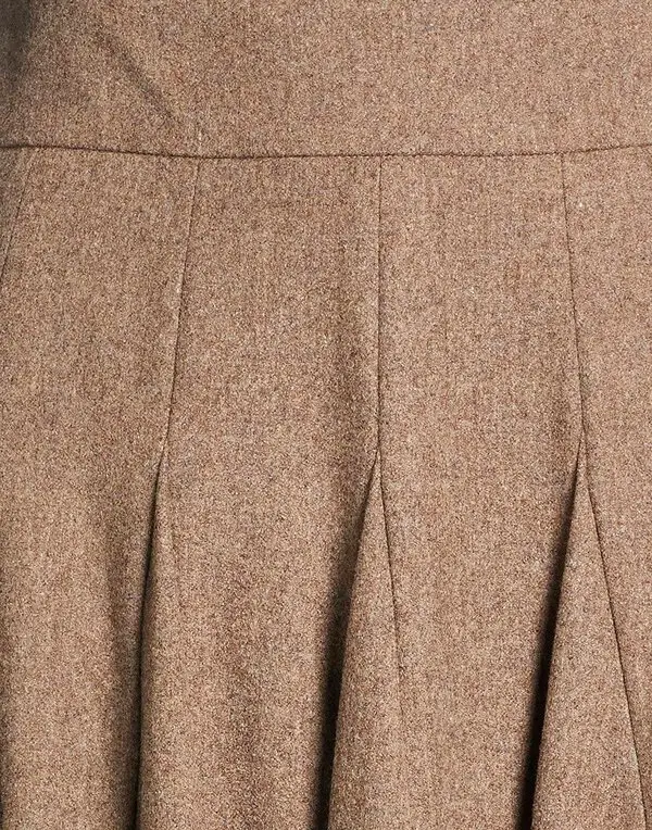 Max Mara Solid-color Flannel Midi Skirt