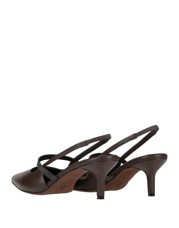 Brunello Cucinelli Pointed Toe Slingback Sandals