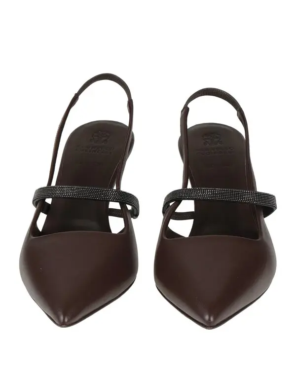 Brunello Cucinelli Pointed Toe Slingback Sandals