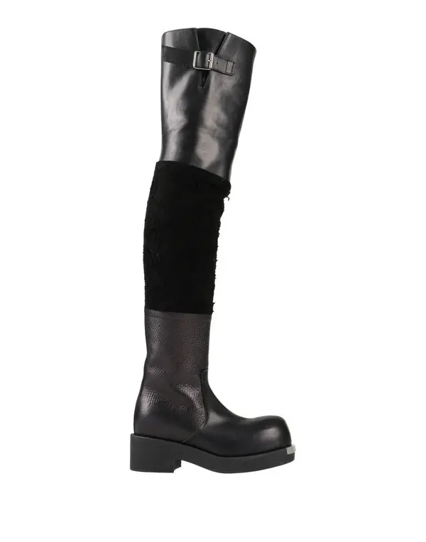 MAISON MARGIELA Solid Color Glossy Platform Boots