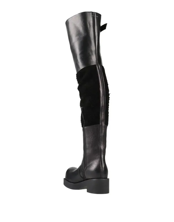 MAISON MARGIELA Solid Color Glossy Platform Boots