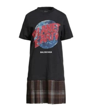 Balenciaga Solid Color T-shirt Dress