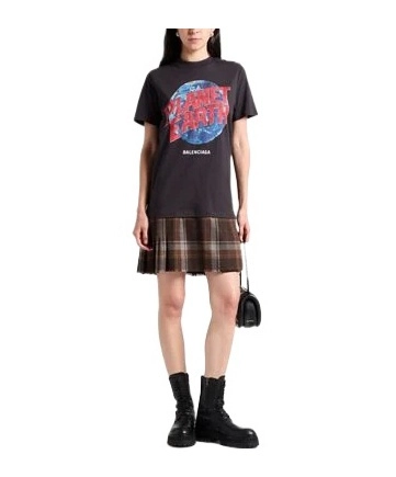 Balenciaga Solid Color T-shirt Dress