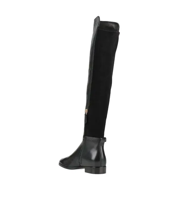 Tory Burch Solid Color Round Toe Long Boots