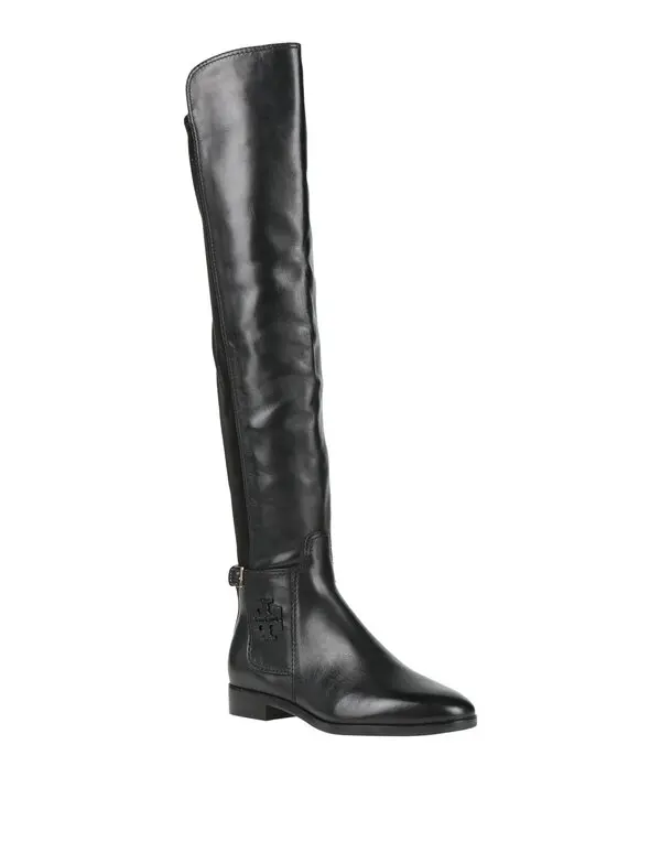 Tory Burch Solid Color Round Toe Long Boots