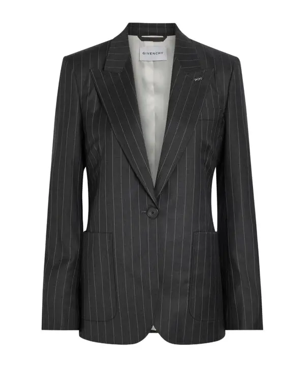 Givenchy Pinstriped Wool Blazer