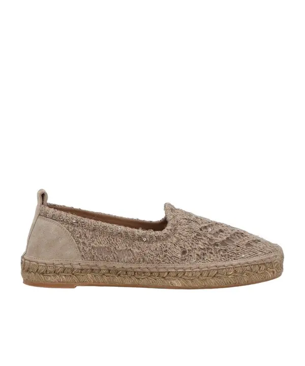 Brunello Cucinelli Espadrilles With Sequins And Leather Trims