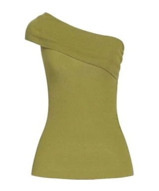 Rick Owens One Shoulder Knitted Top - Green