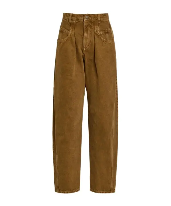 Isabel Marant Étoile Solid Color Barrel-leg Jeans