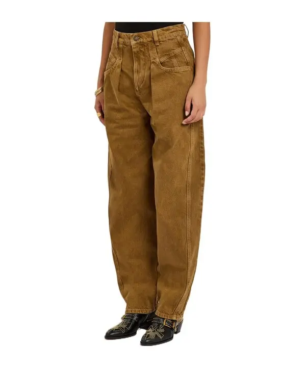 Isabel Marant Étoile Solid Color Barrel-leg Jeans