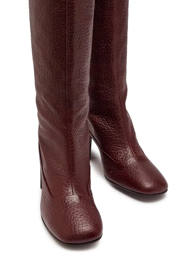 Dries Van Noten Grained Leather Over-the-knee Boots