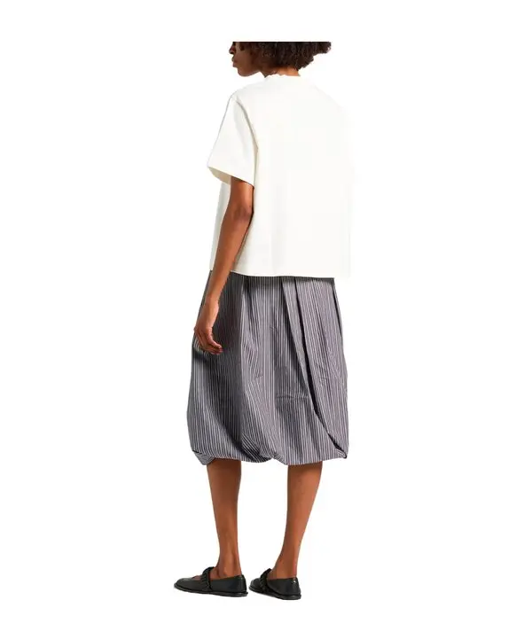 Brunello Cucinelli Striped Balloon Skirt