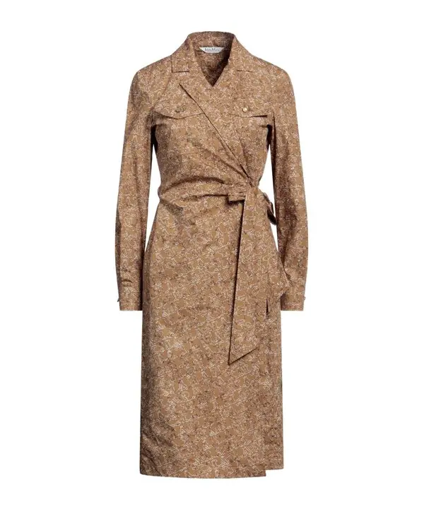 Max Mara Colorful Long-sleeved Dress - Brown