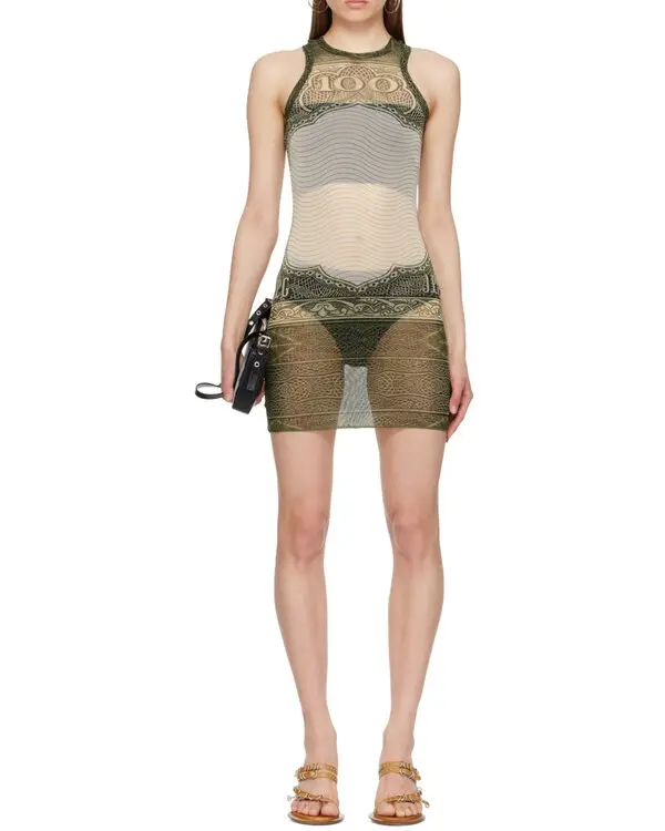 JEAN PAUL GAULTIER Sleeveless Grid Dress