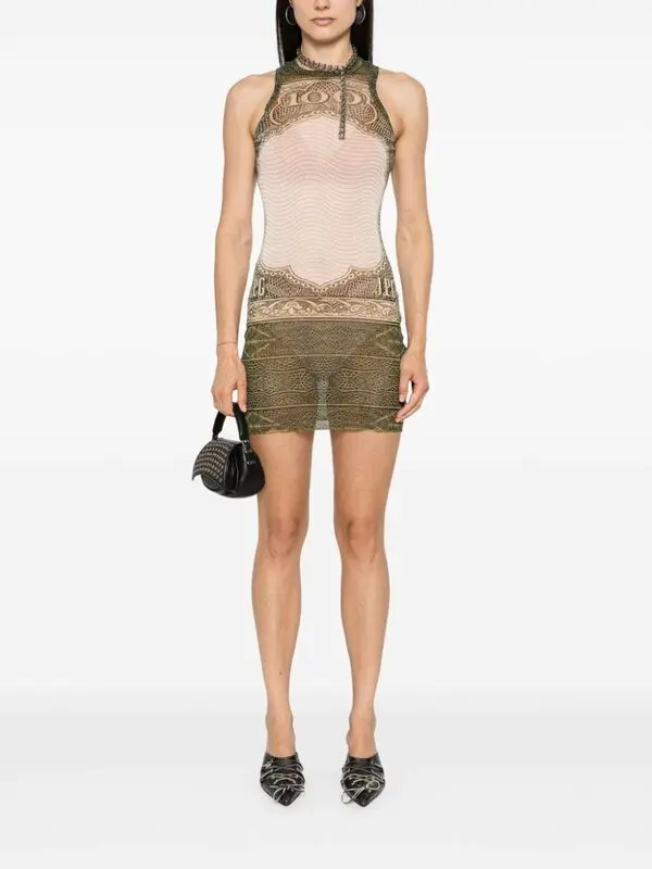 JEAN PAUL GAULTIER Sleeveless Grid Dress