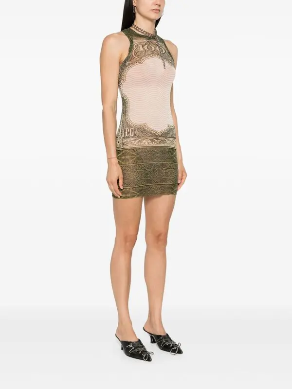 JEAN PAUL GAULTIER Sleeveless Grid Dress