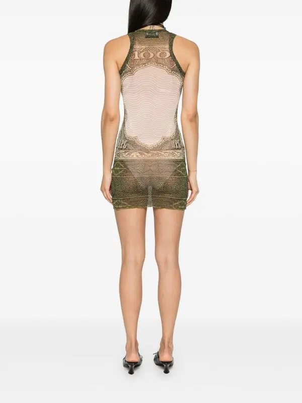 JEAN PAUL GAULTIER Sleeveless Grid Dress