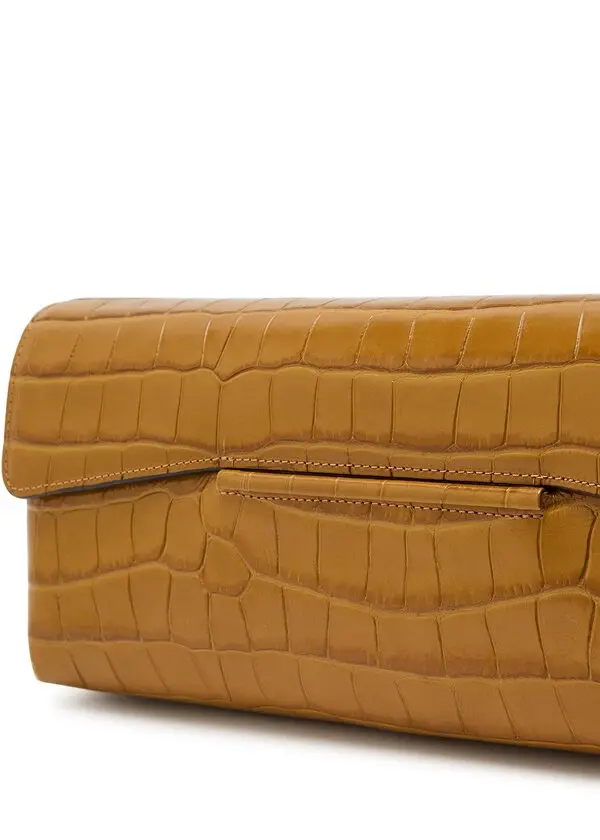 TOTEME Crocodile-embossed Leather Clutch