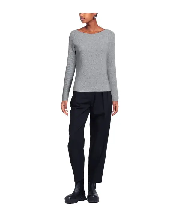 Max Mara Solid-color Knitted Long-sleeve Crew Neck Sweater