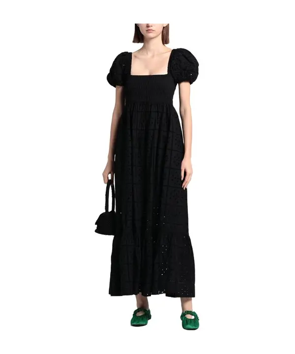 GANNI Simple Lace Short-sleeved Dress