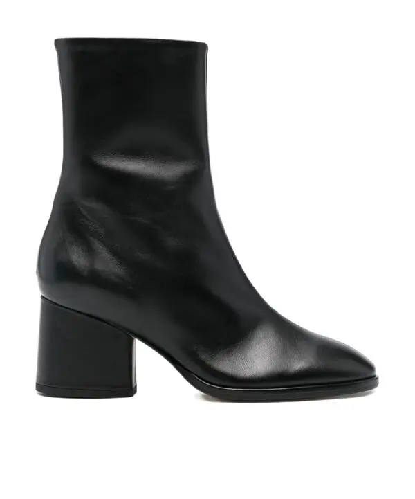 AeydĒ Almond Toe Zipped Ankle Boots