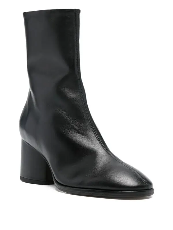 AeydĒ Almond Toe Zipped Ankle Boots