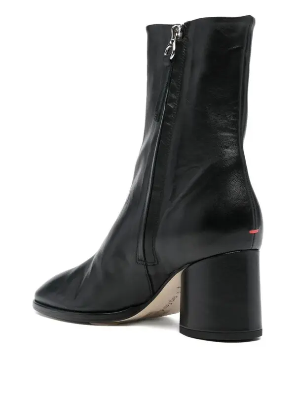 AeydĒ Almond Toe Zipped Ankle Boots