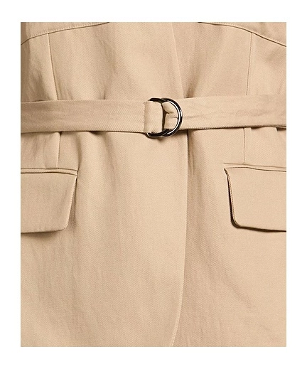 Brunello Cucinelli Sleeveless Waistcoat With Belt - Sand