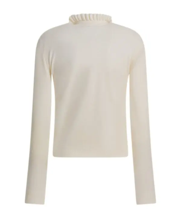 Alexander McQueen Ruffled Neck Knitted Jumper