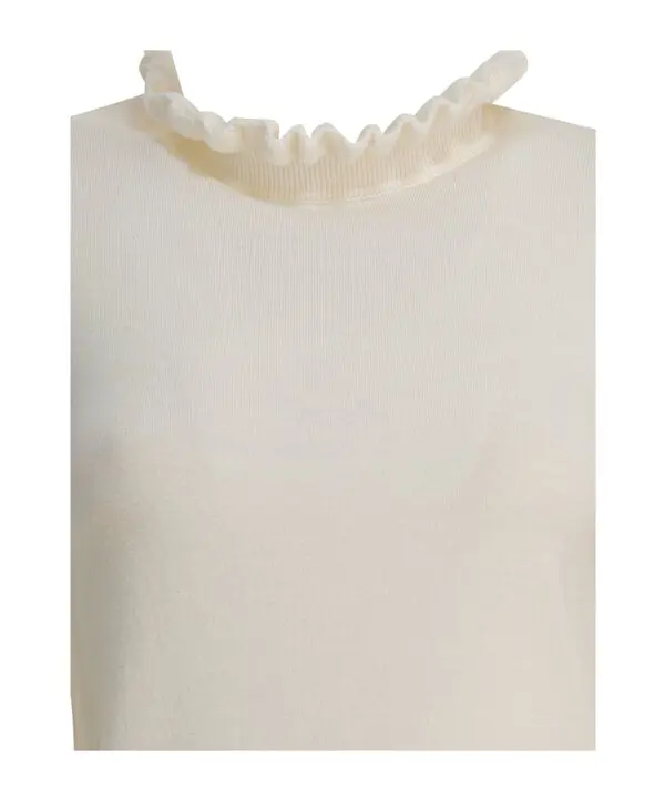 Alexander McQueen Ruffled Neck Knitted Jumper