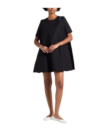 Marni Solid-color Embroidered Short-sleeved Dress