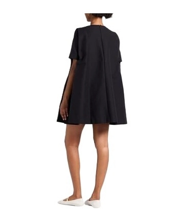 Marni Solid-color Embroidered Short-sleeved Dress
