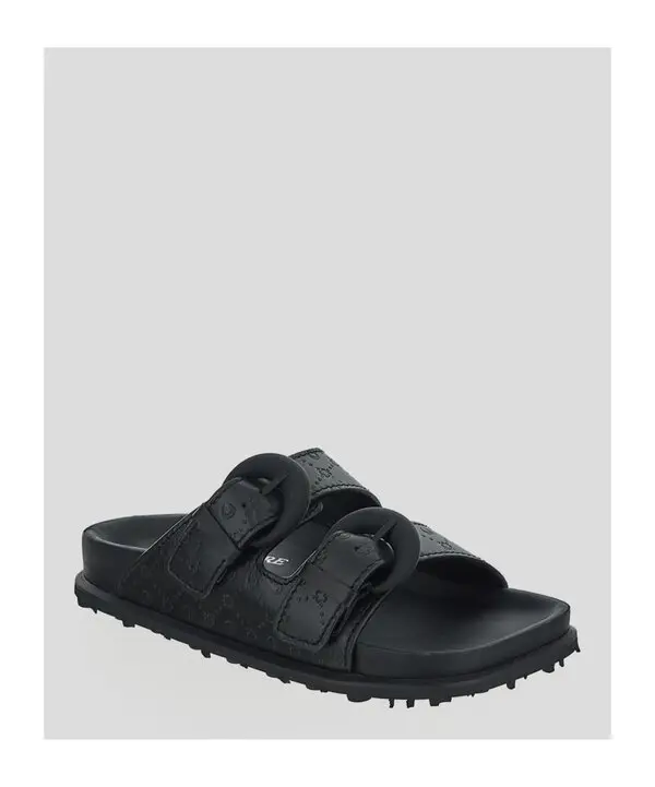 MARINE SERRE Buckle Slippers