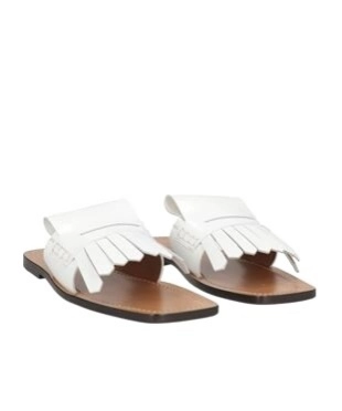 Marni Leather Sandals With Tassel Detail