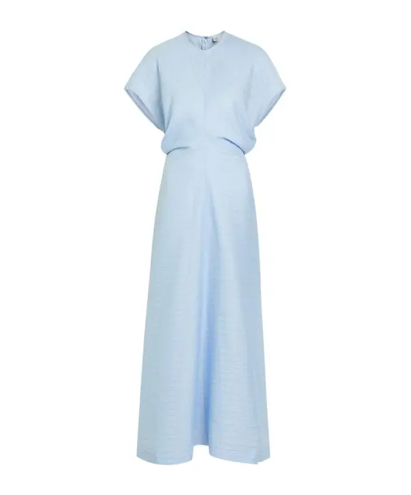 TOTEME Plissé Woven Midi Dress