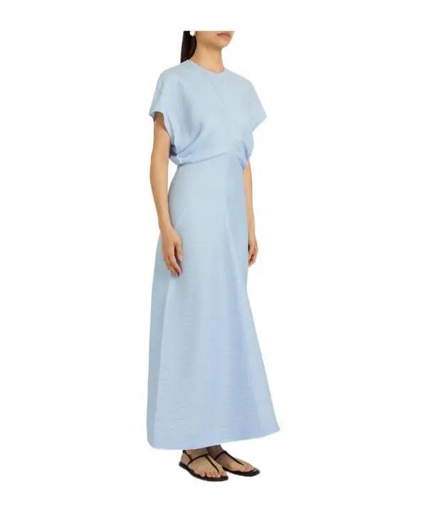 TOTEME Plissé Woven Midi Dress