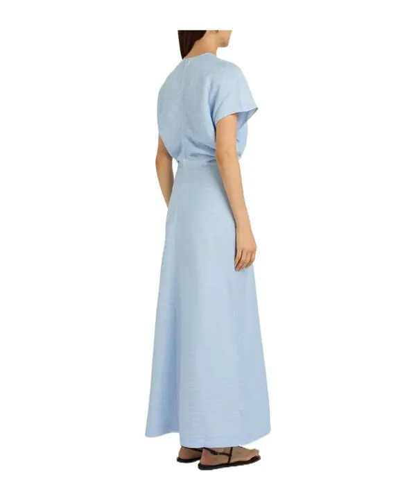 TOTEME Plissé Woven Midi Dress