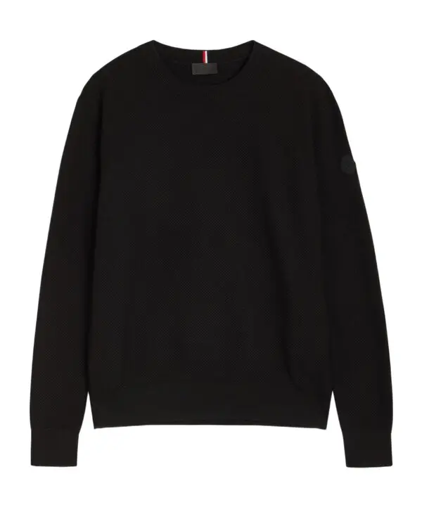 Moncler Logo-appliqué Cotton-knit Jumper