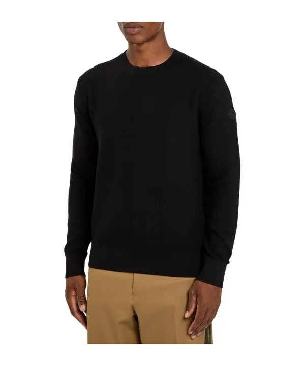 Moncler Logo-appliqué Cotton-knit Jumper