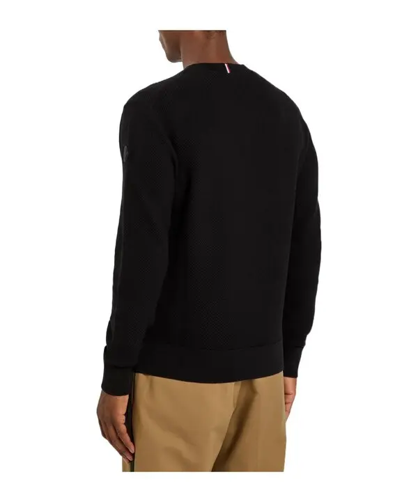 Moncler Logo-appliqué Cotton-knit Jumper