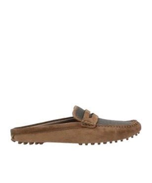 Brunello Cucinelli Suede Mule Shoes - Brown