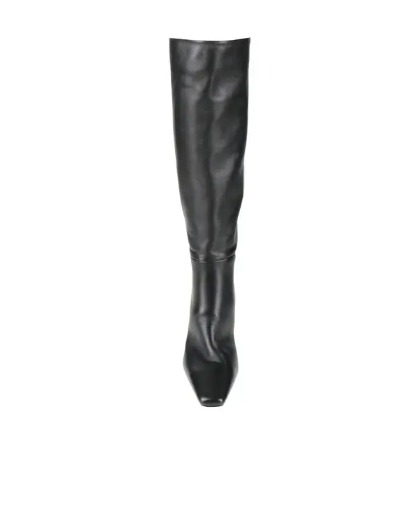 Saint Laurent Leather Square Toe Boots