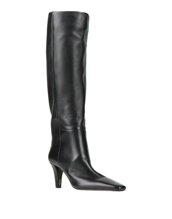 Saint Laurent Leather Square Toe Boots