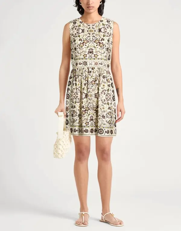 Tory Burch Floral Sleeveless Crewneck Dress