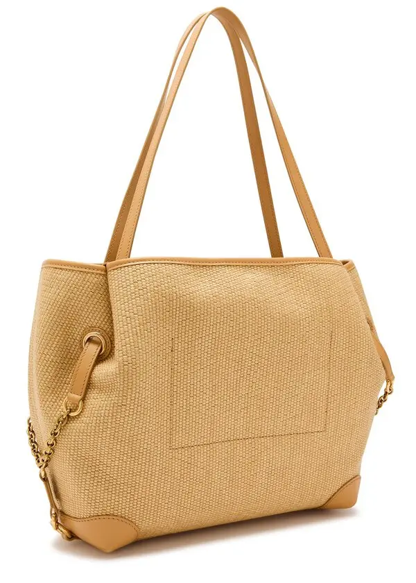 Chloé Clover Logo-embroidered Raffia Tote Bag