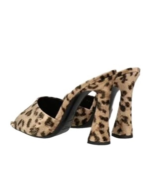Saint Laurent Leopard Print Suede Thong Sandals