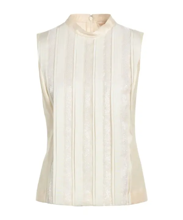 Tory Burch Sleeveless Crewneck Sequin Top