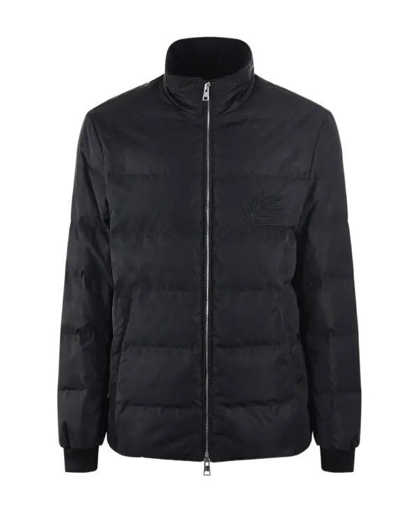 Etro Logo Embroidered Zip Up Padded Jacket